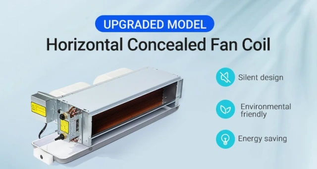 Horizontal fan coil radiators hydronic water cooled fcu chilled water ...