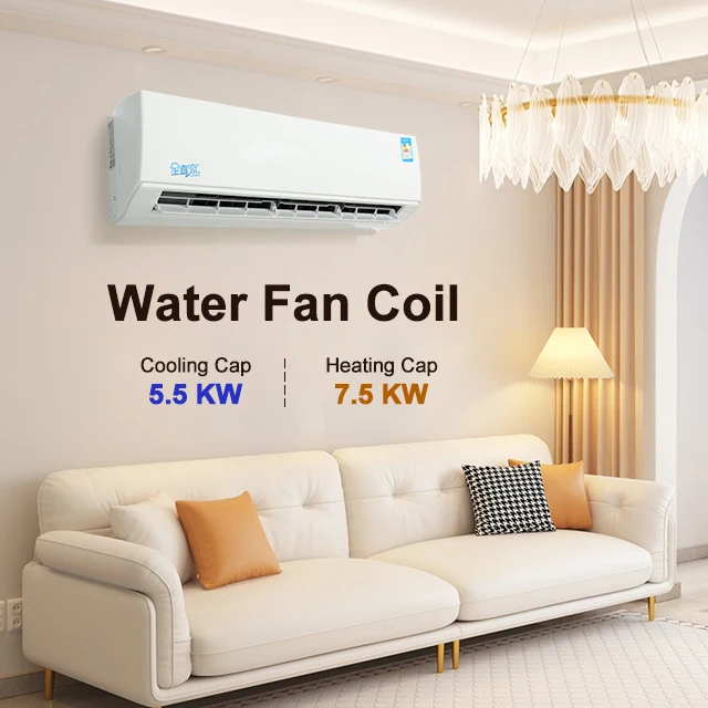 3P Energy saving DC Water chilled Water wall mounted fcu hanging Fan ...