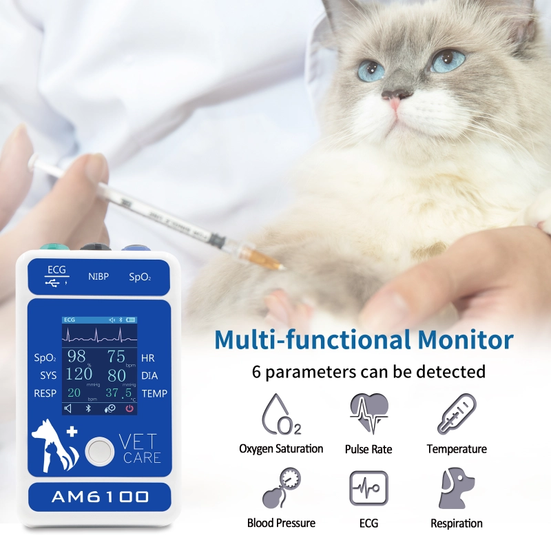 Berry AM6100 Handheld Vital Signs & ECG Vet Monitor - Accurate Animal ...
