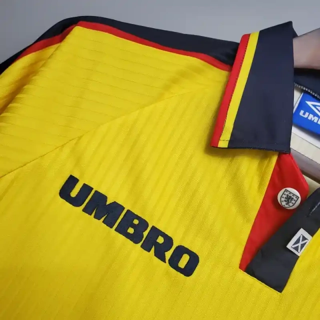 Retro 1996-98 Scotland Soccer Jersey Yellow