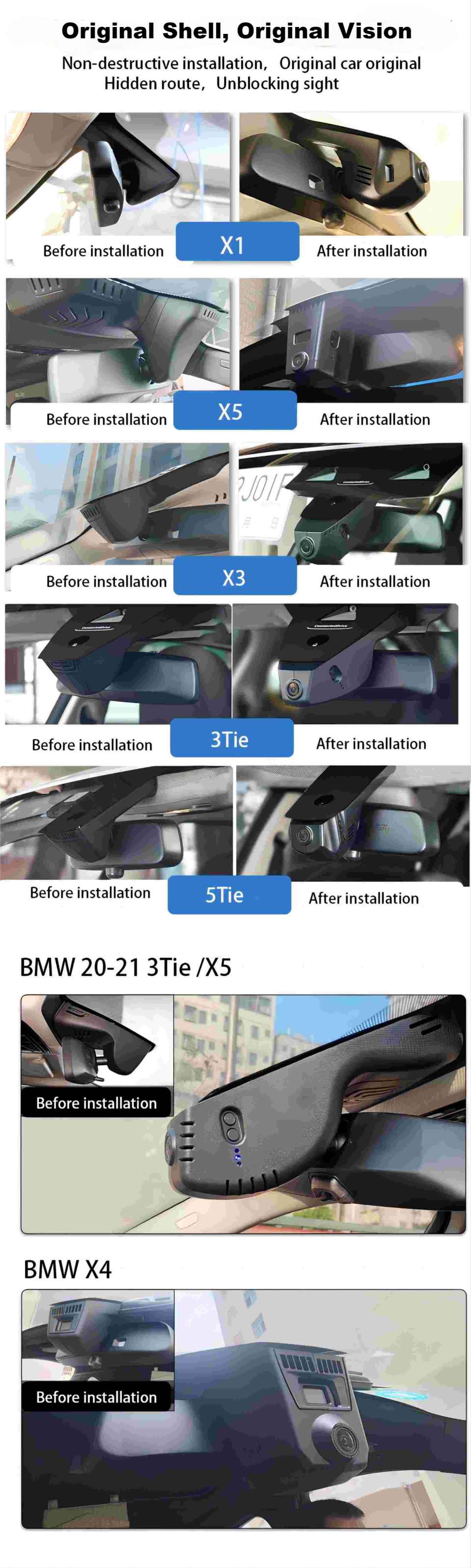 Seamless Integration Dash Cams for BMW