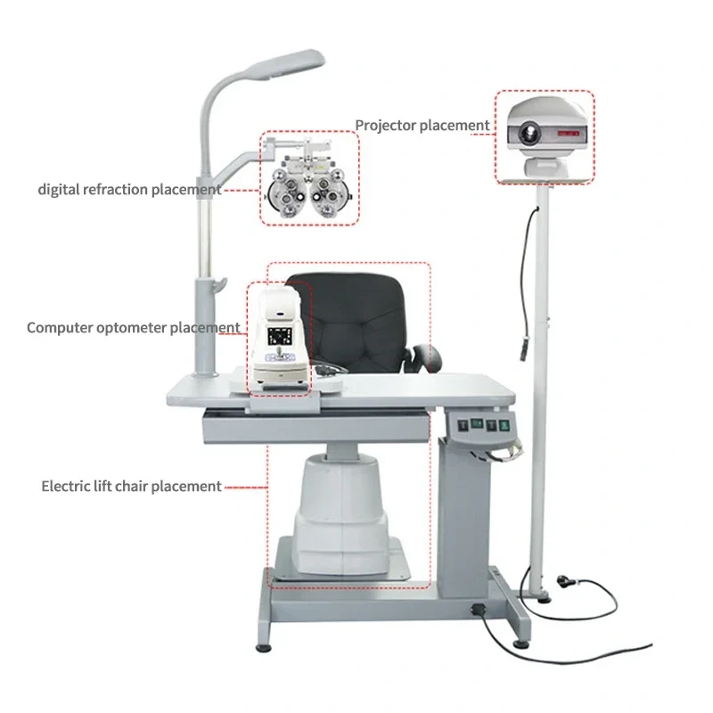 C-180A+WZ-B Optometry Combination Table and Chair,Ophthalmic Table and ...