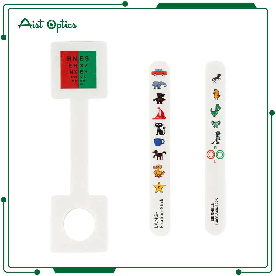Children Fixation Stick with Red/Green Anti-Suppression Check,Visual Test