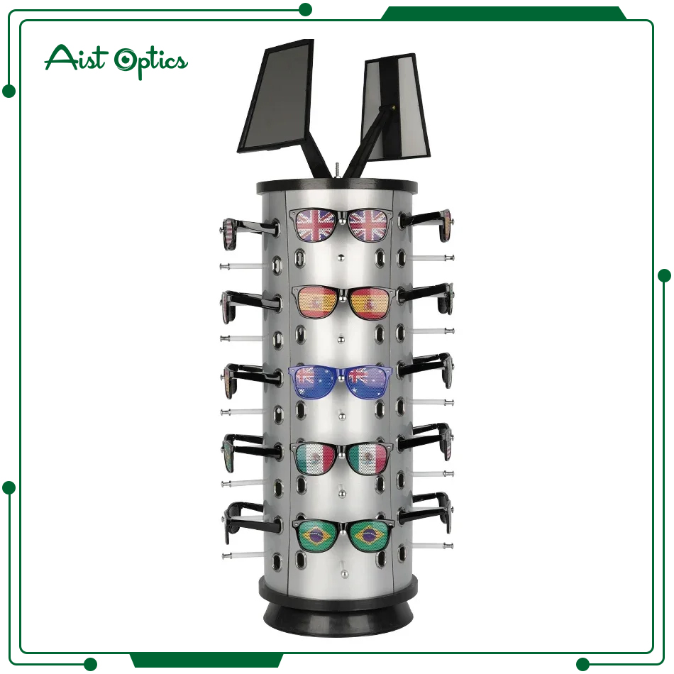 BY7024 360° Rotating Sunglasses Display Stand with Mirror,Glasses Other ...