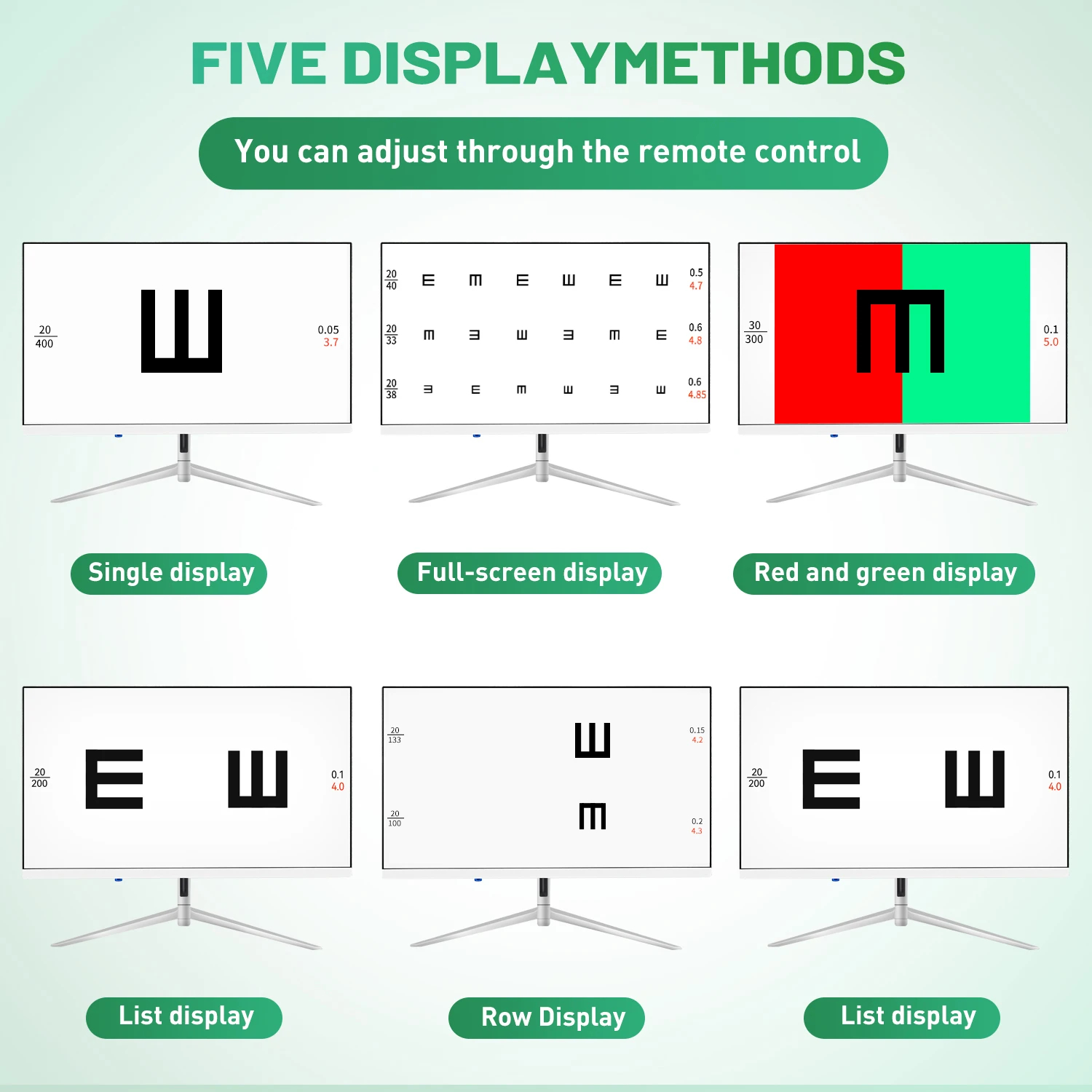 K215F 21.5 Inch HD LCD Visual Acuity Chart Vision Test Projecter ...