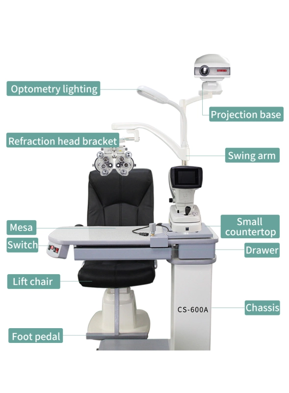 CS-600A Comprehensive Optometry Combination Electric Table and Chair ...