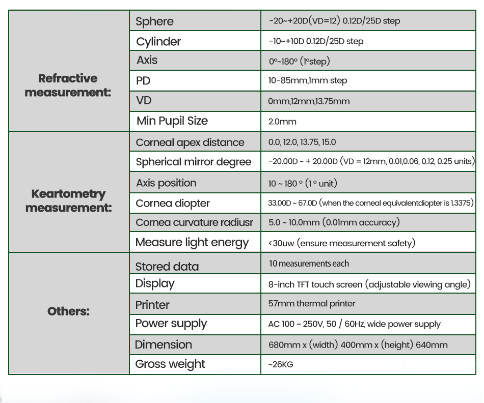 ARK-4000 Auto Refractometer with Keratometer,Optometry Instruments