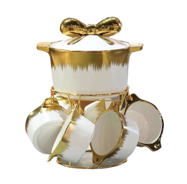 Ceramic Pot Bowls Set 8Pcs