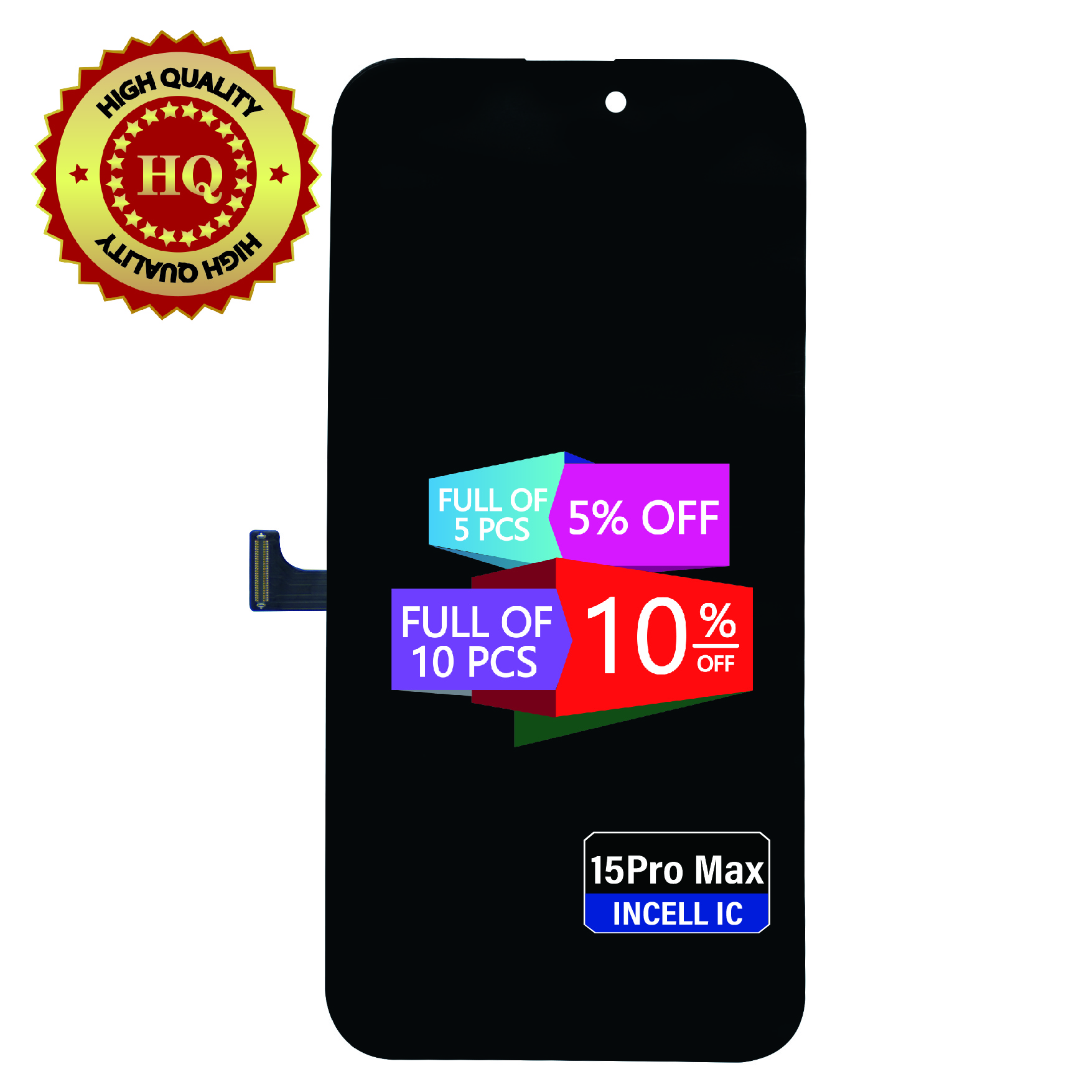 High Quality Incell LCD Screen Replacement for iPhone 15 Pro Max (IC ...