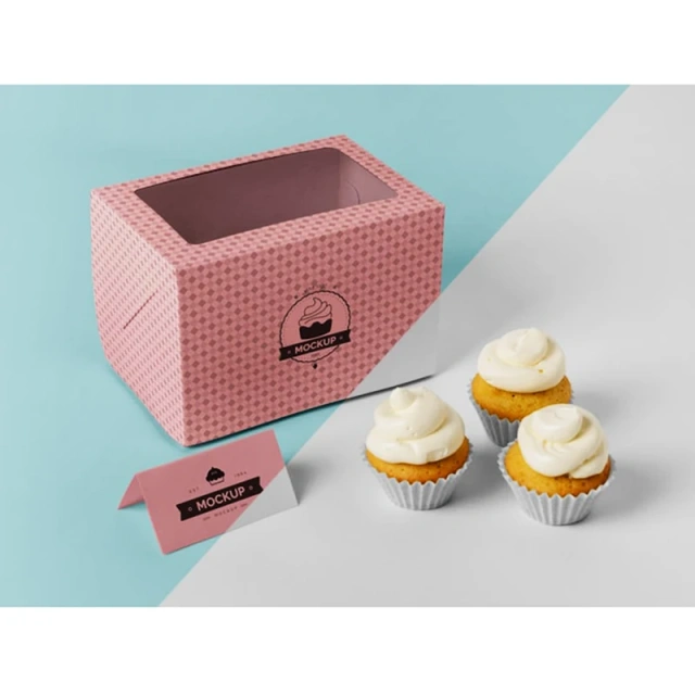 Wholesale Custom Luxury Pastry Bread Cake Box Bakery Donut Mockup Packaging Box With Plastic Window