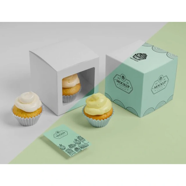 Wholesale Custom Luxury Pastry Bread Cake Box Bakery Donut Mockup Packaging Box With Plastic Window