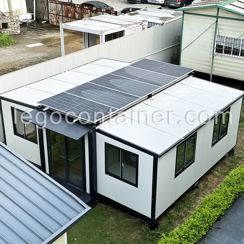 Prefabricated foldable expanding houses 20ft expandable container home ...