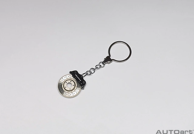 RACING BRAKE DISC KEYCHAIN (W/OMEGA SHAPE KEYRING)
