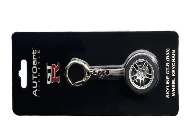 41563 NISSAN SKYLINE GT-R(R33) WHEEL KEYCHAIN (WITH GT-R EMBLEM HANGED)