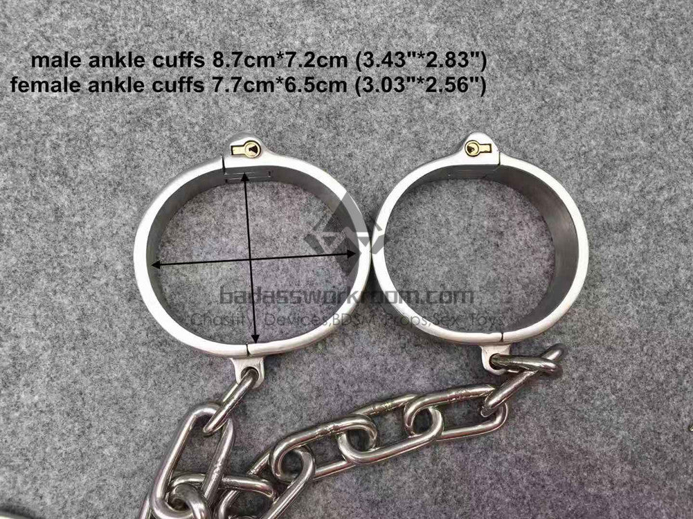 Integrated Cylinder Core Lock Chain Connected Steel Bondage 3 In 1 Kit,