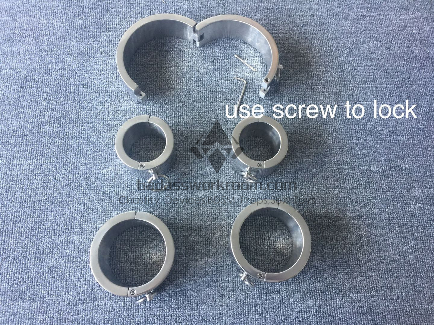 1CM Thickness Heavy Cuffs Set Steel Bondage Kit,Bondage Restraint