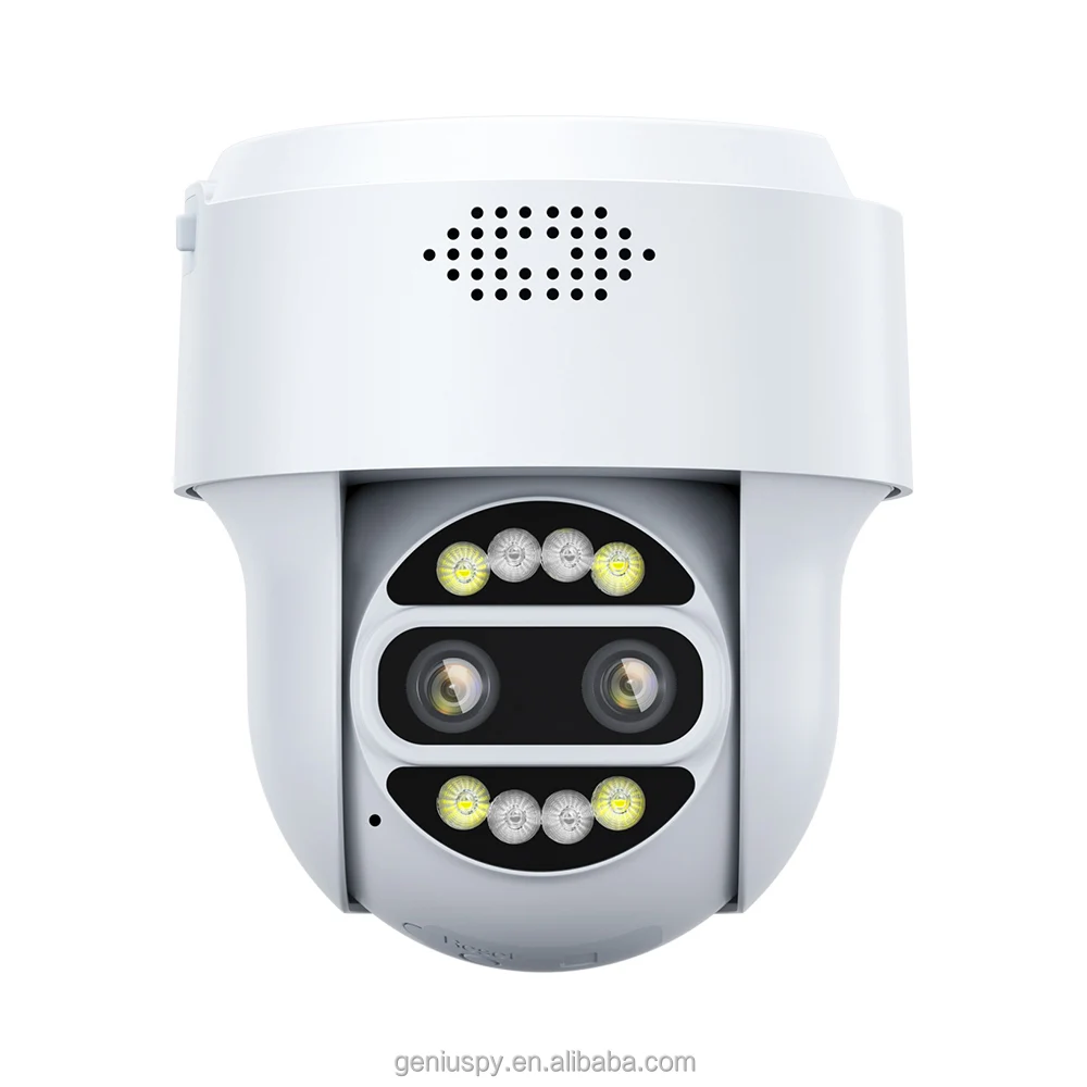 Humanoid Tracking Dual Lens Dome Wifi Outdoor Security 2MP 4MP Wireless ...