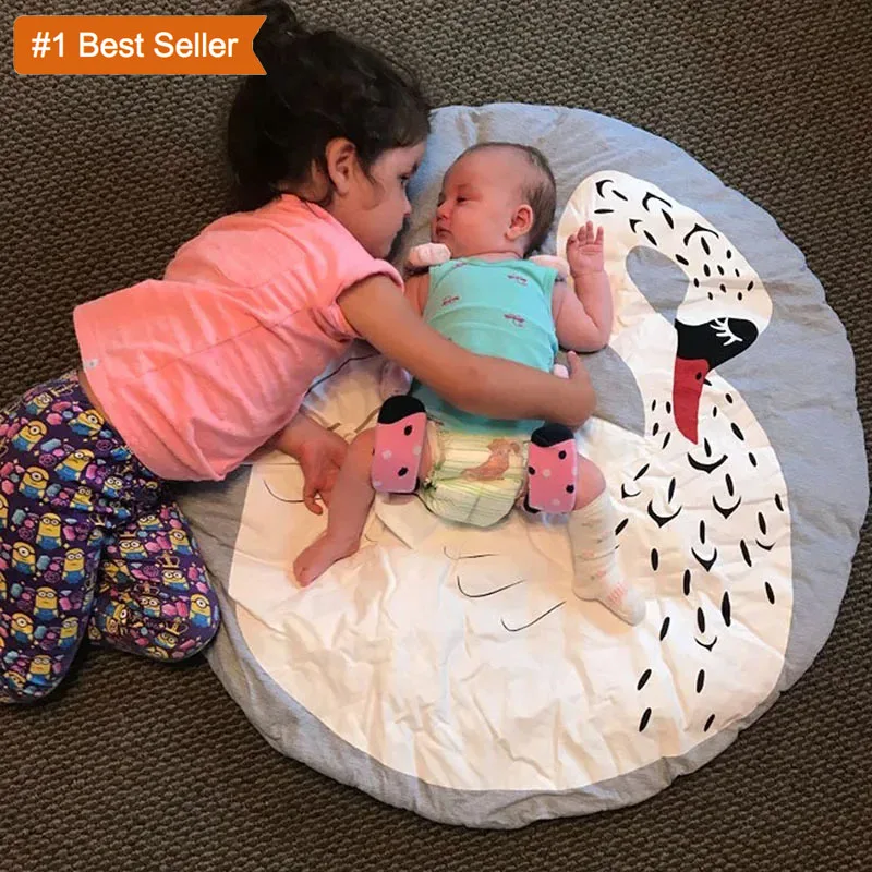 100% Cotton Round Nursery Newborn Baby Padded Crawling Mat