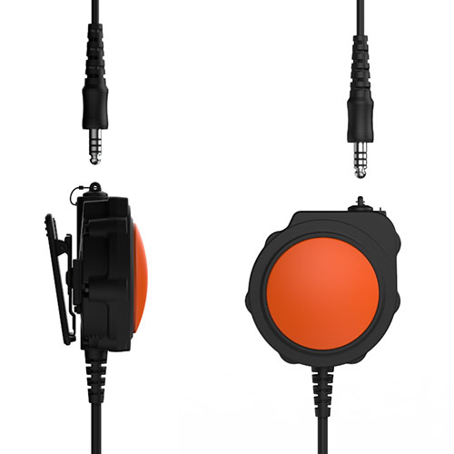 IP68 certificated Big round tactical PTT adapter7.1mm jack