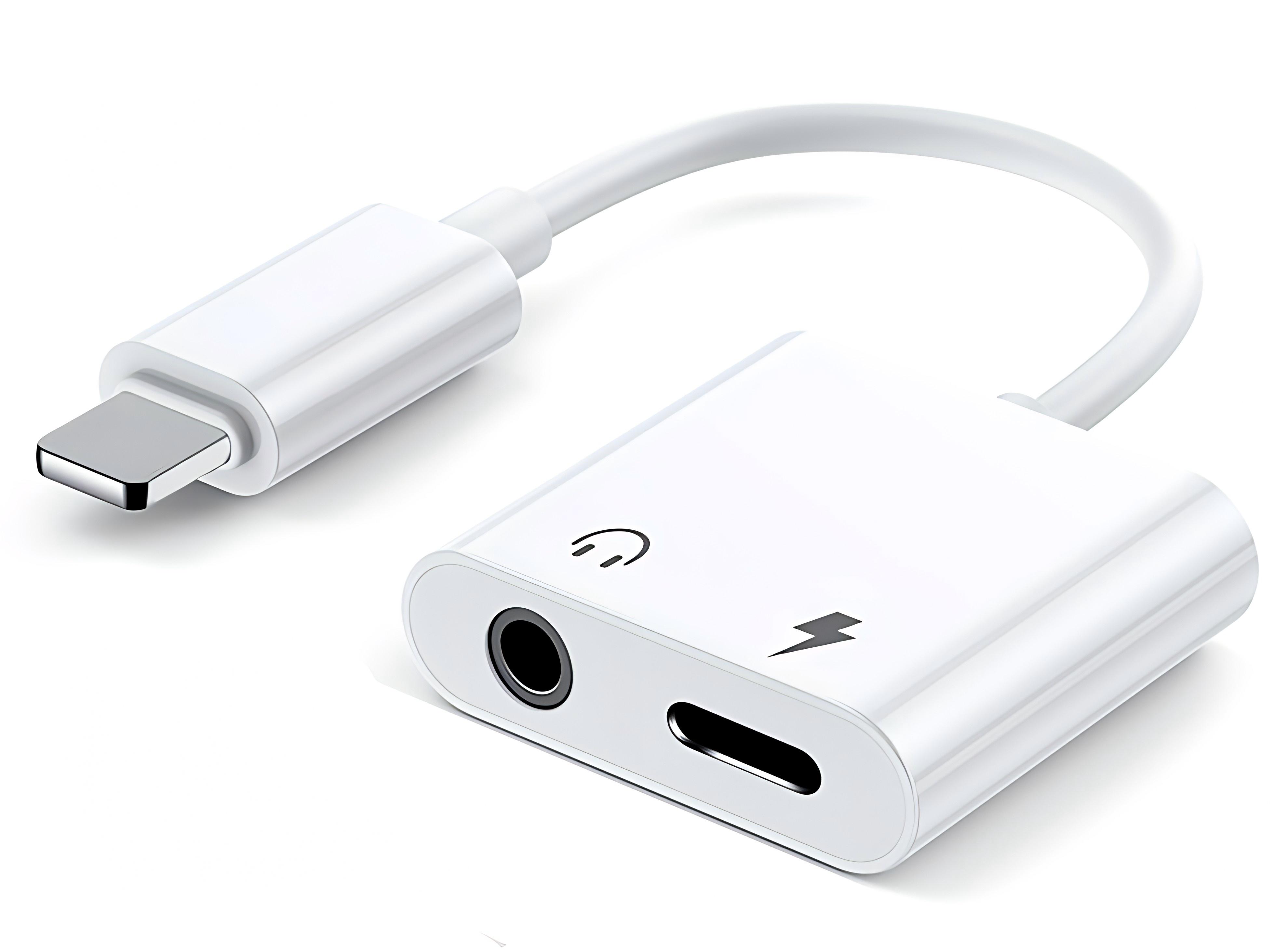 LIGHTNING TO 3.5MM+LIGHTNING HEADPHONE JACK ADAPTER