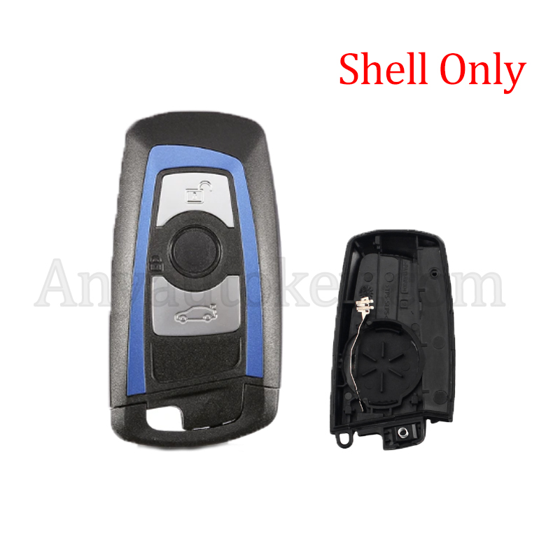 Blue BMW 3 Button F Series Key Shell With Blade