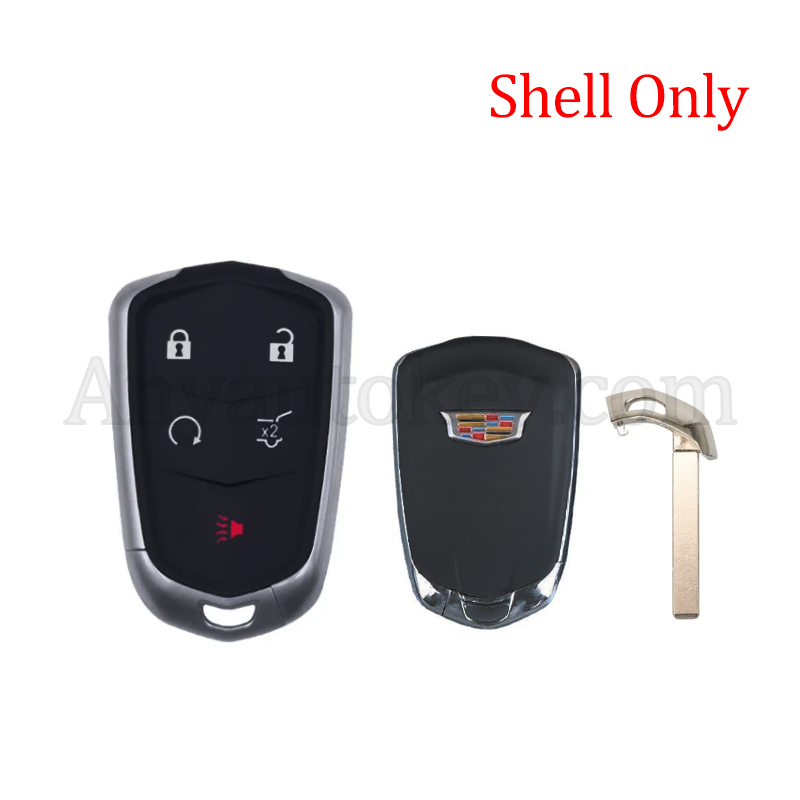Cadillac 5 button smart key card shell with blade and battery clamp ...