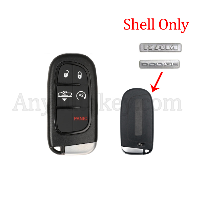 4+1 Button Dodge RAM Remote Key Shell