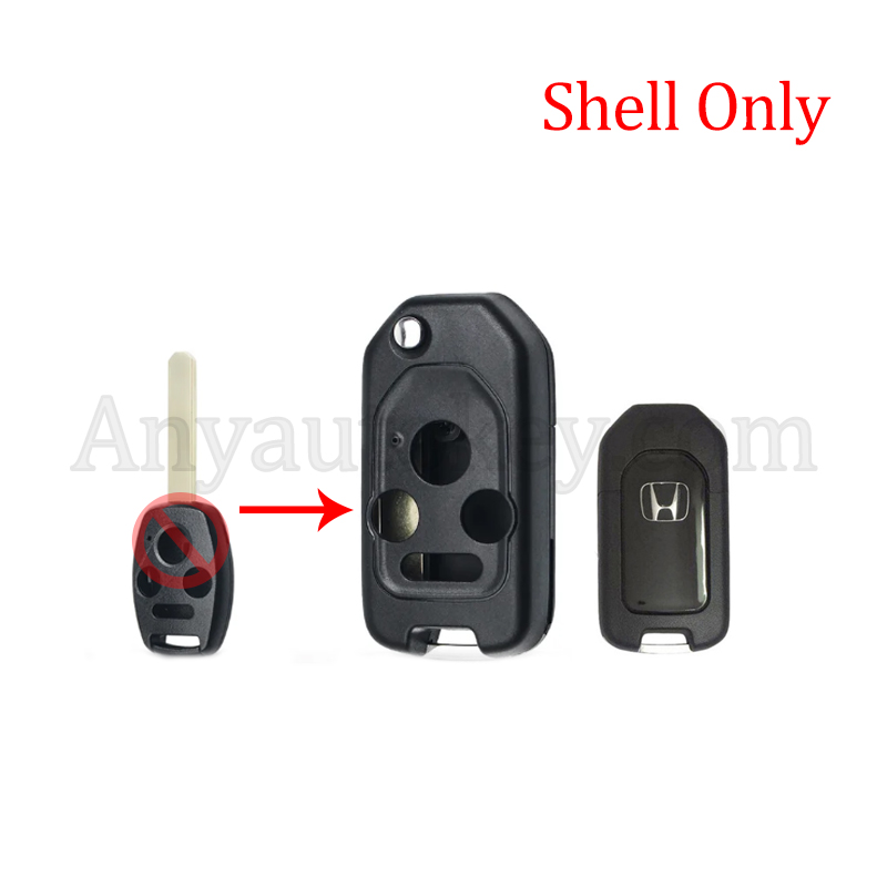 3+1 Button With Blade Honda Modified Remote Control Key Shell