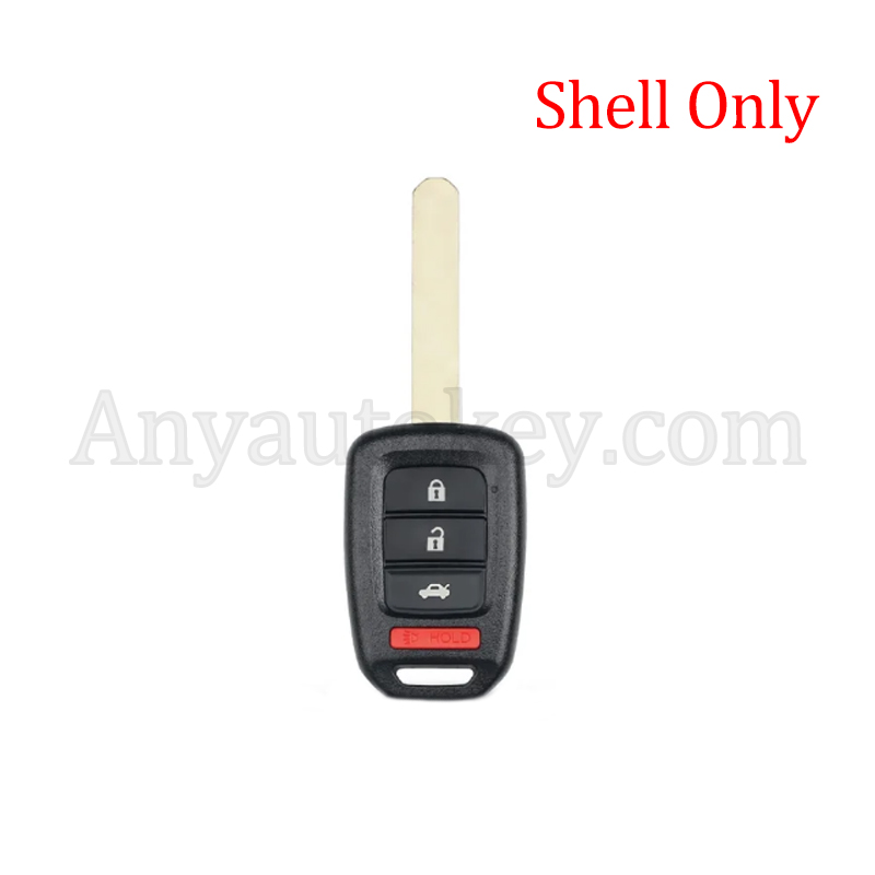 4 Button With Panic Honda Remote Key Shell