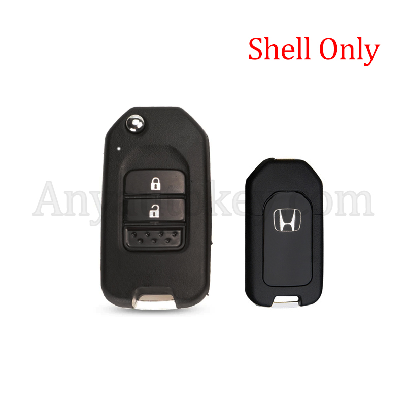 2 Button Honda Flip Remote Key Shell With Logo