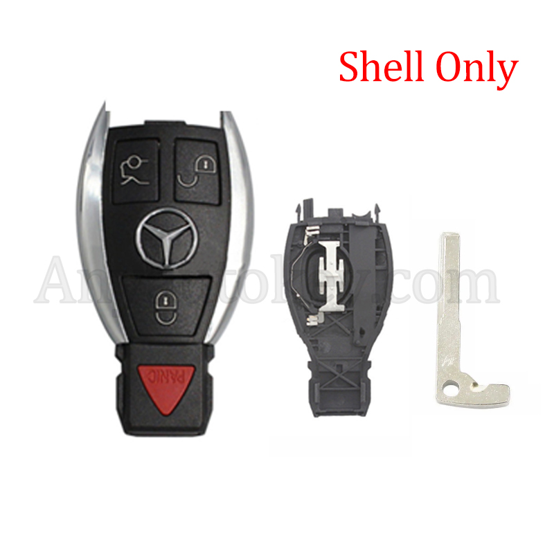 Mercedes Benz 3+1 Button Smart Key Shell With 1 Battery Holder