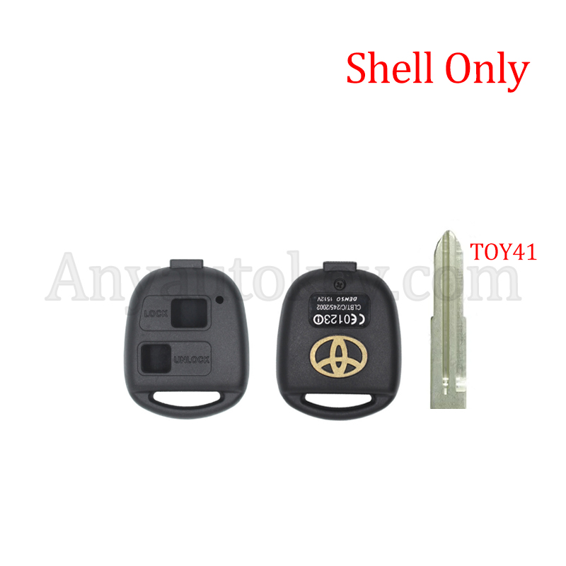 2 Button TOY41 Blade With Logo Toyota Hiace Remote Key Shell