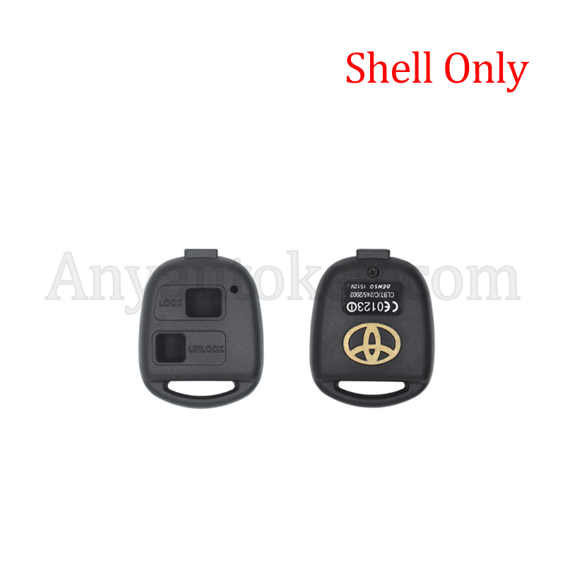 Toyota 2 button remote key shell without blade