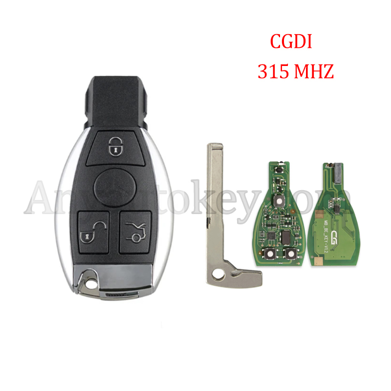 No Logo 3 Button Xhorse MB FBS3 BGA Keyless-Go Smart Remote Key ...