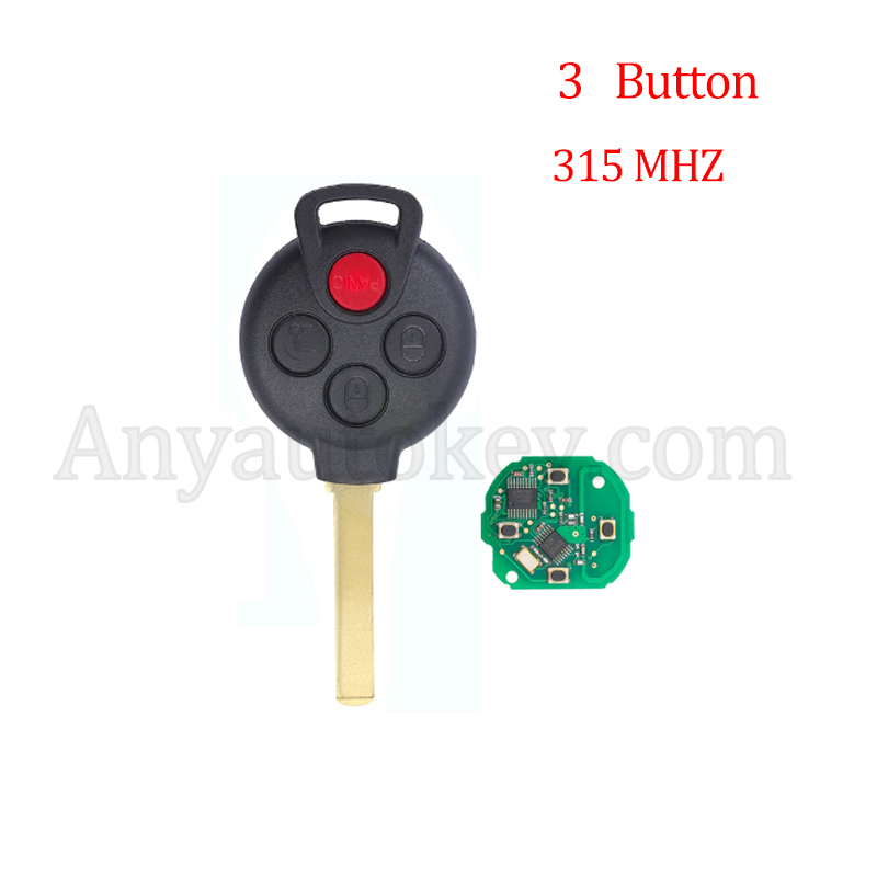 Mercedes Benz PCF7941 ID46 Chip 4 Button With 315Mhz Remote Key