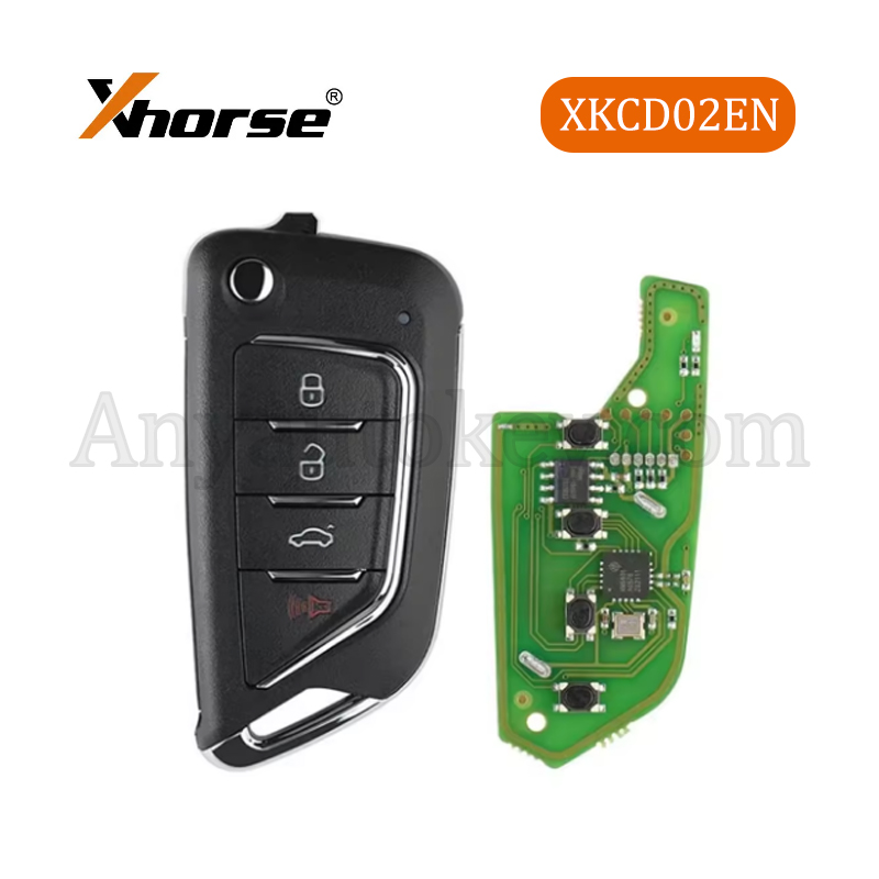 Xhorse XKCD02EN VVDI Wire Remote Universal Car Key Auto 4 Button for ...
