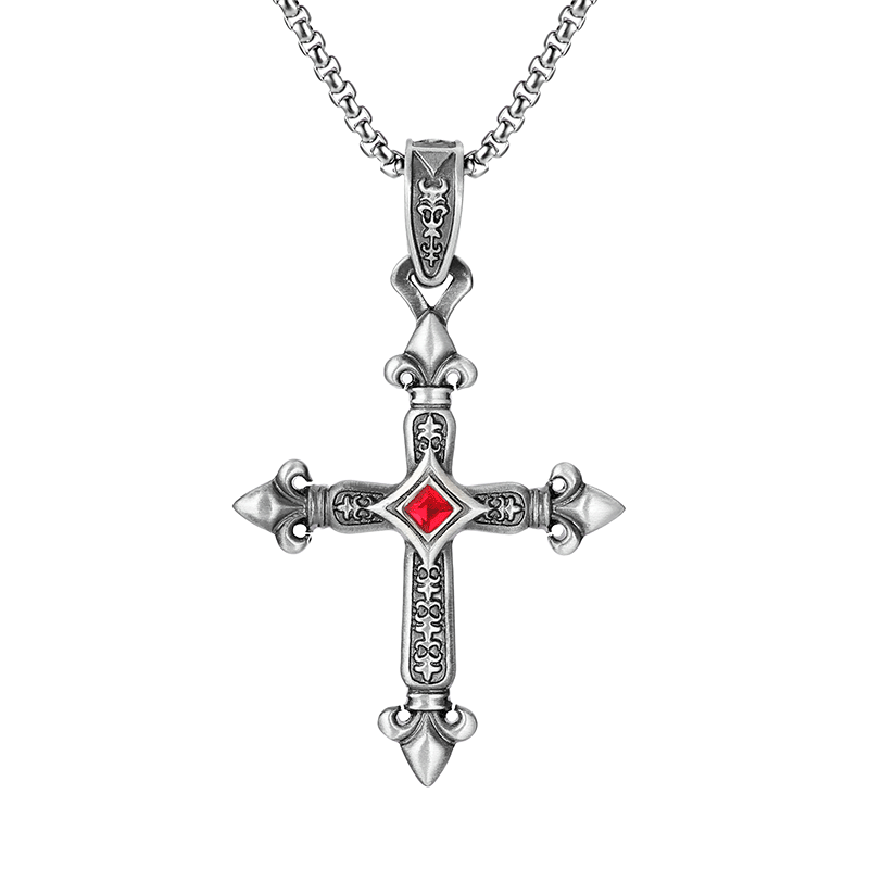 Red Cross pendant with diamonds