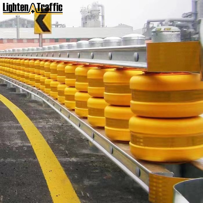 Road Anti Crash PU EVA Roller Barrier Fence Guardrail