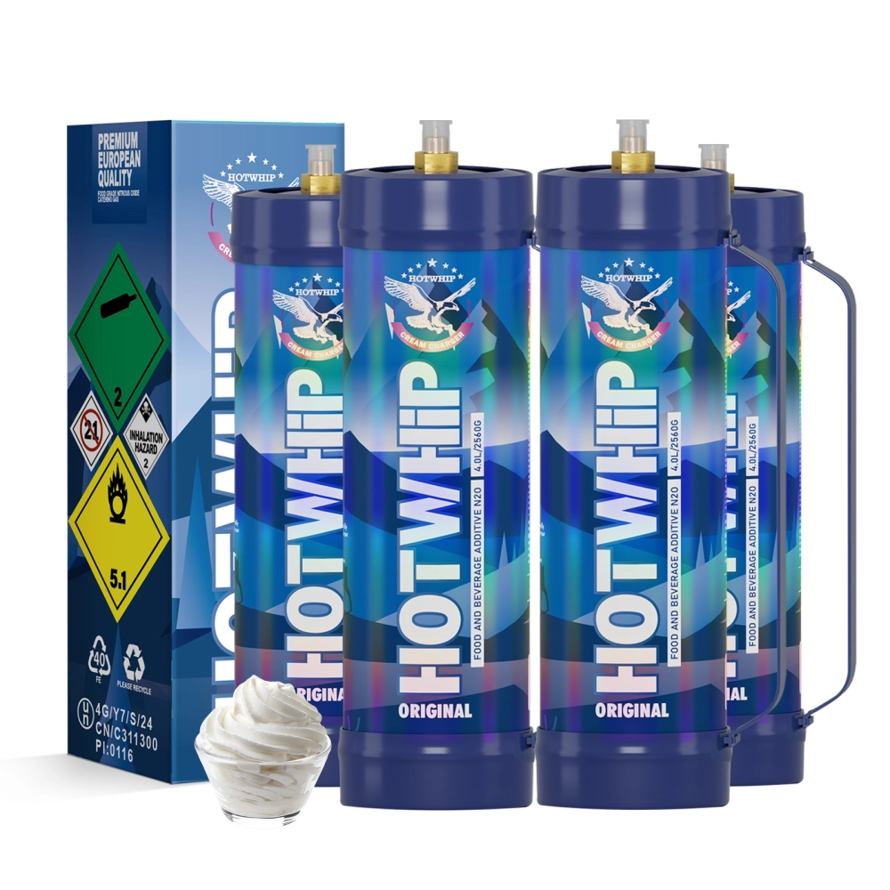 Hotwhip Food Grade 4.0L/2560g N2O Tank for Whipped Cream Chargers ...