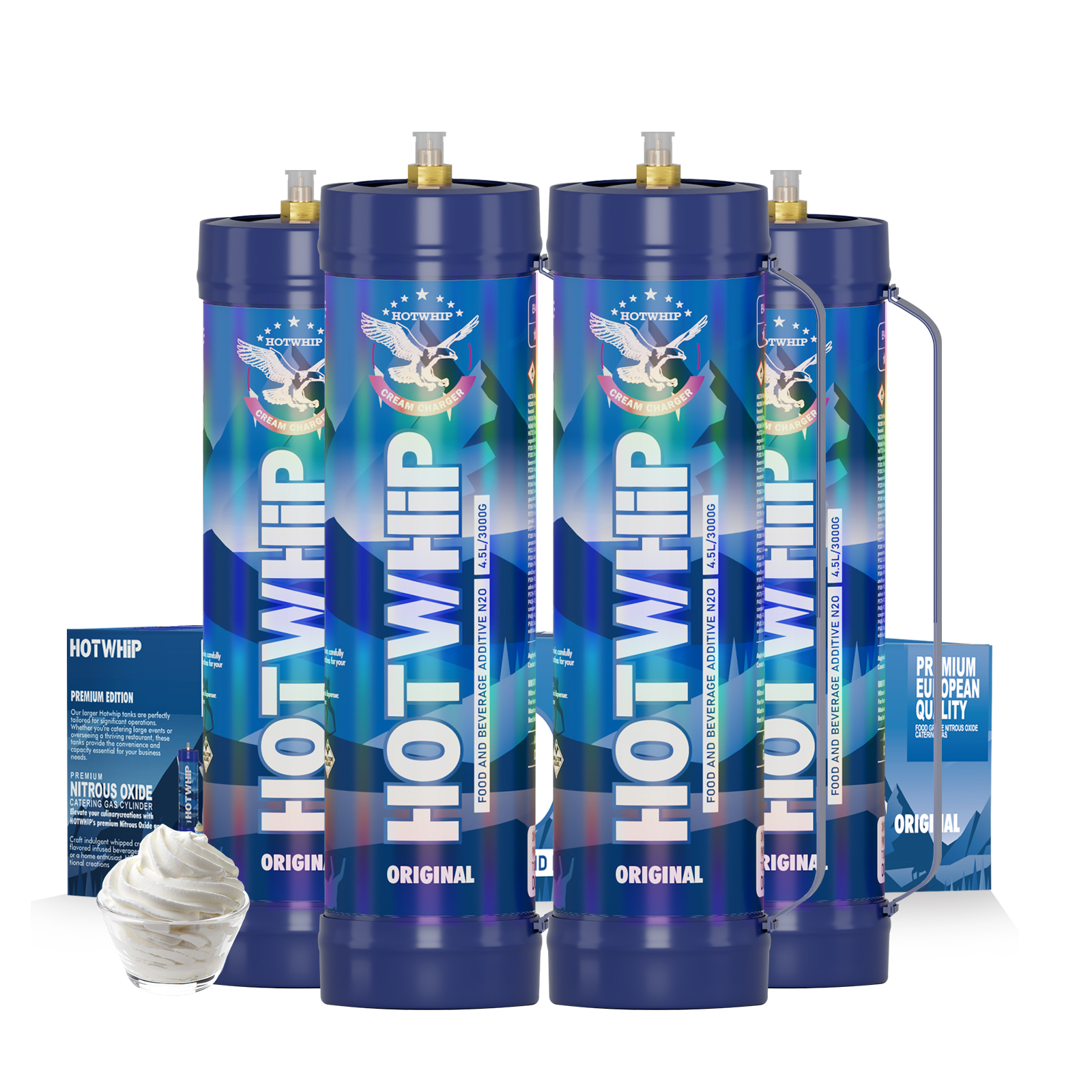 Hotwhip 4.5L/3000g Original Flavor Cream Charger - Nitrous Oxide for ...