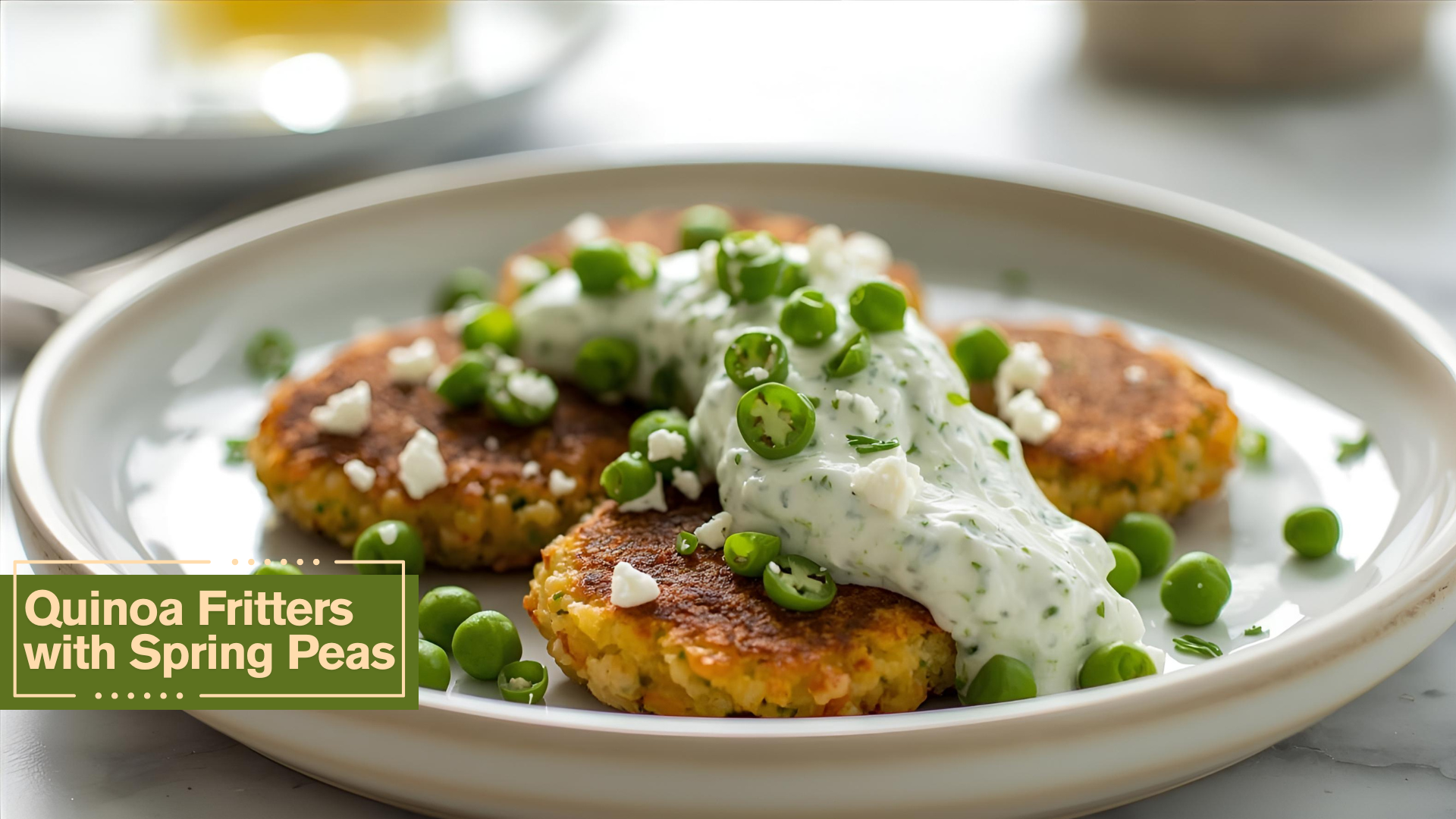 Quinoa Fritters with Spring Peas