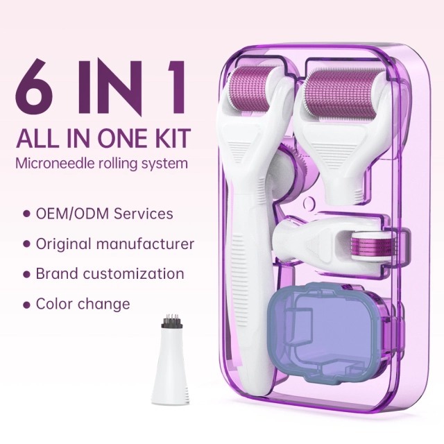 Derma roller sets DRS 6 in 1 micro needle derma roller kit forskincare ...
