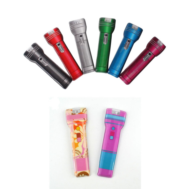 Flat LED Flashlight Keychain Magnetic Flat pvc Torch