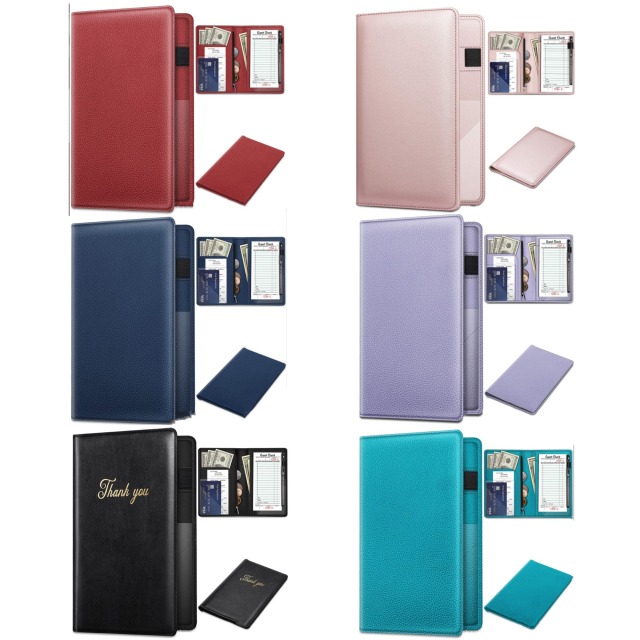Restaurant Guest Check Presenters Waiter Wallet Server Book