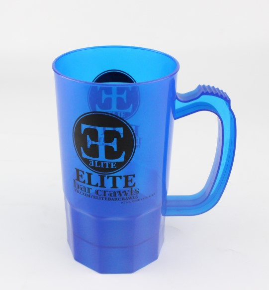23oz plastic draft beer mug with handle