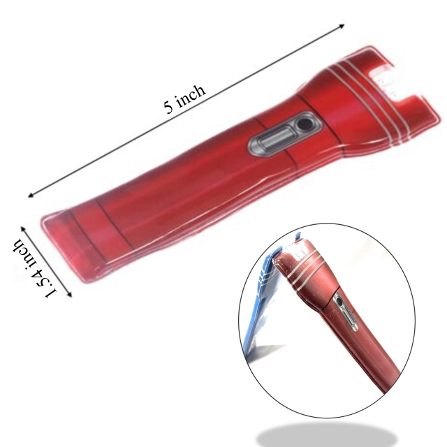 PVC Flat 2 LED magnet Flashlight Torch