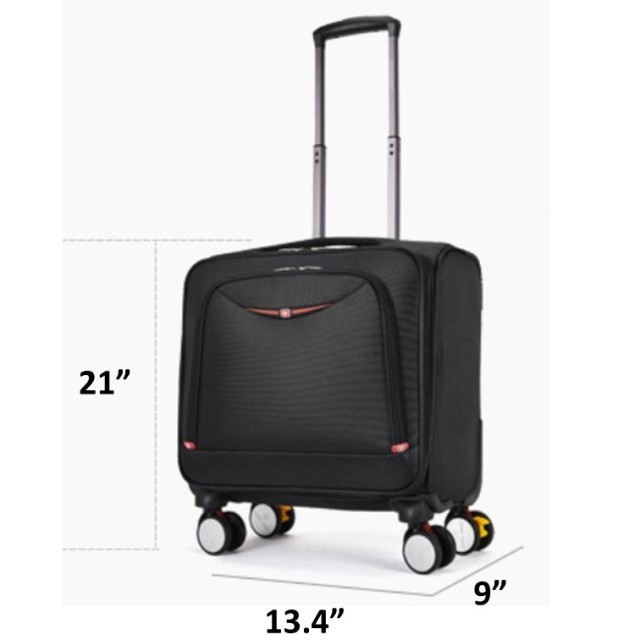 18" Air Roll Business Briefcase Travel Suitcase W/ Wheel