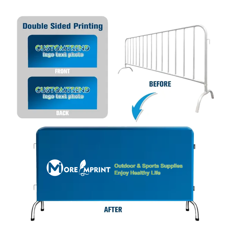 3 x 8 ft Mesh Barricade Cover Sublimation Wind Place Crowd Control ...