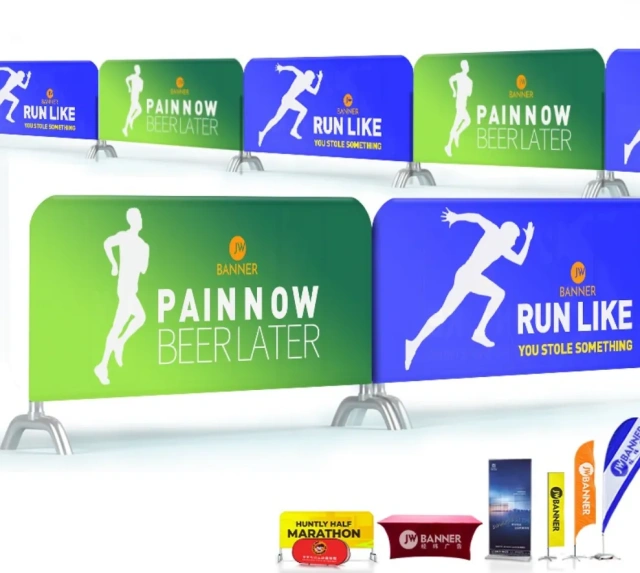 3 x 8 ft Mesh Barricade Cover Sublimation Wind Place Crowd Control ...