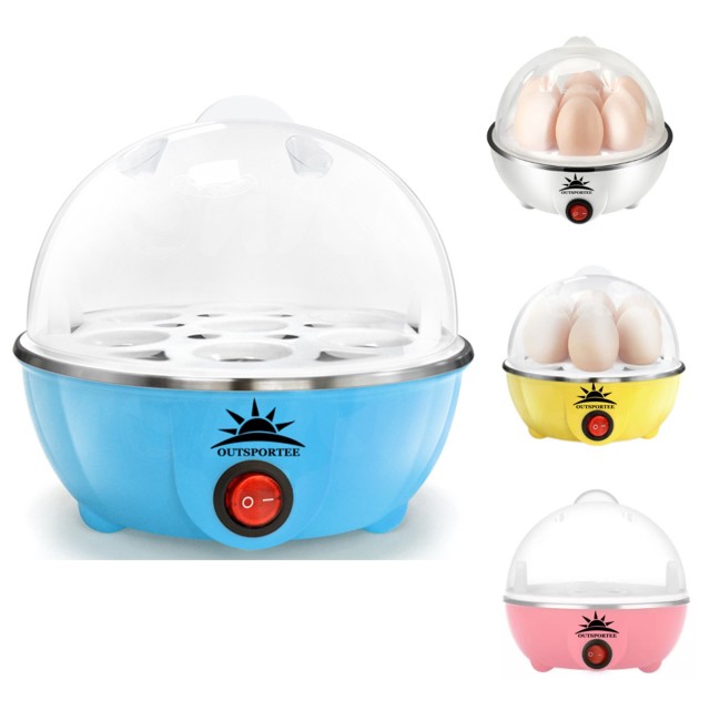 Electric 7-egg Capacity Clear Mini Egg Cooker auto shutoff